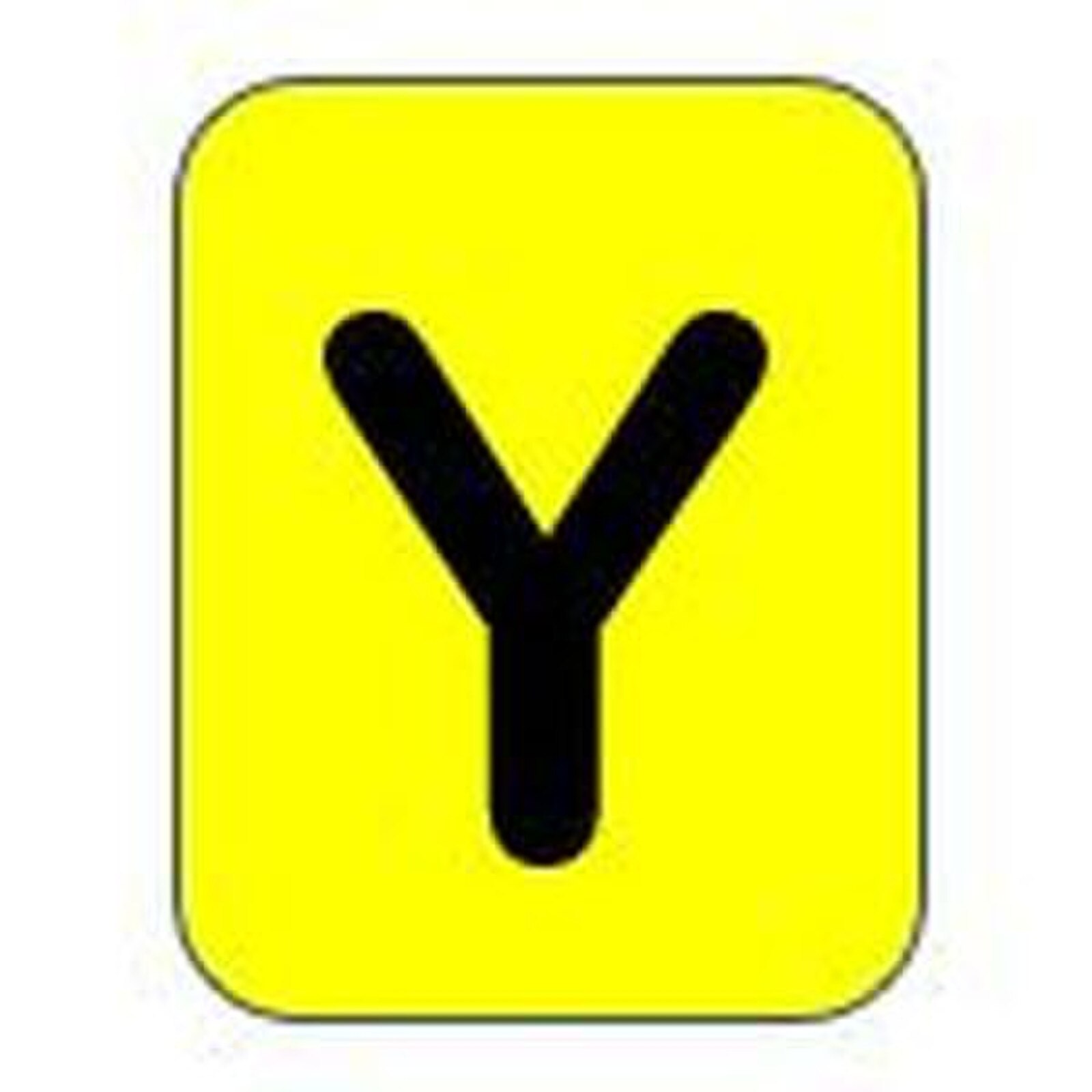 Black/yellow 80mm letter Y | Fulton Industries